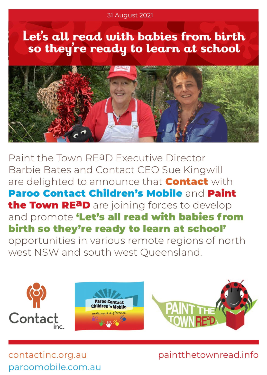 Paint the Town REaD | Let’s all read, talk, sing and rhyme with ...